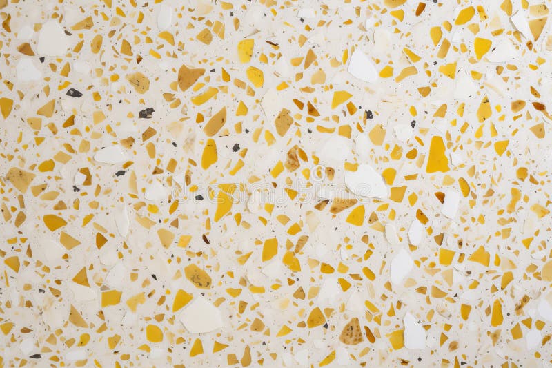 Seamless Texture of White and Yellow Terrazzo Stone from Generative Ai ...
