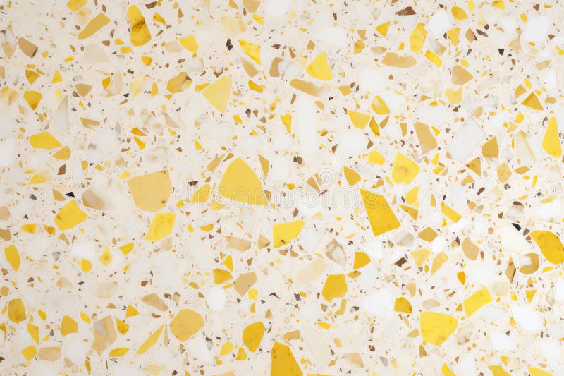 Seamless Texture of White and Yellow Terrazzo Stone from Generative Ai ...