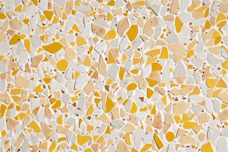 Seamless Texture of White and Yellow Terrazzo Stone from Generative Ai ...