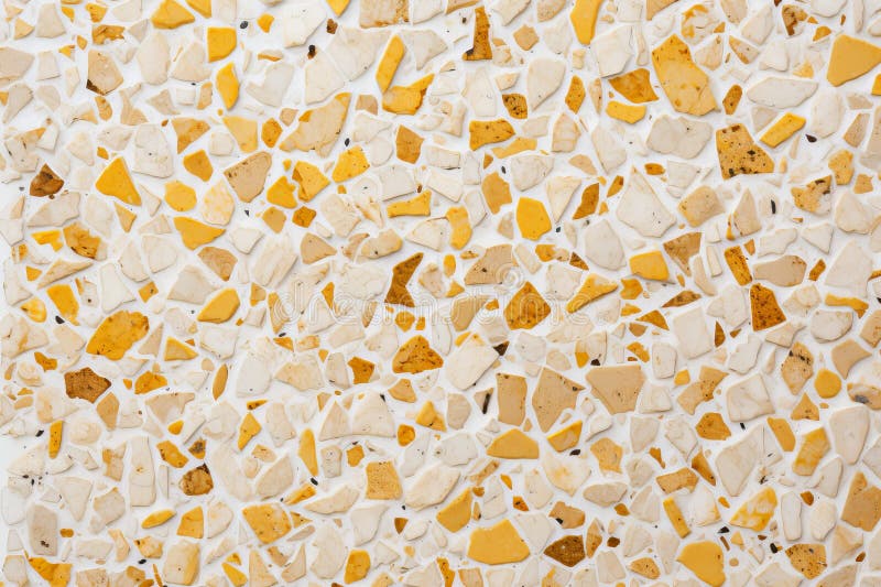 Seamless Texture of White and Yellow Terrazzo Stone from Generative Ai ...