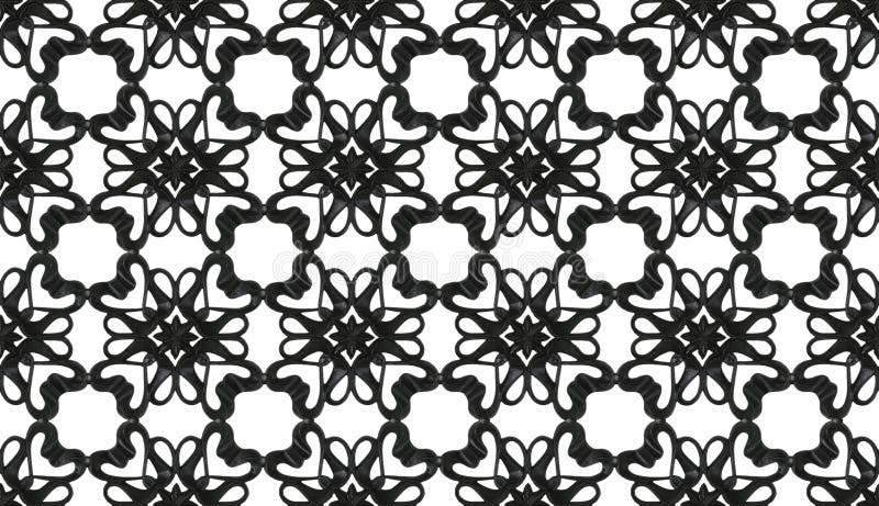 Seamless, Texture of Wrought Iron Latticework Pattern, 3D Illustration ...