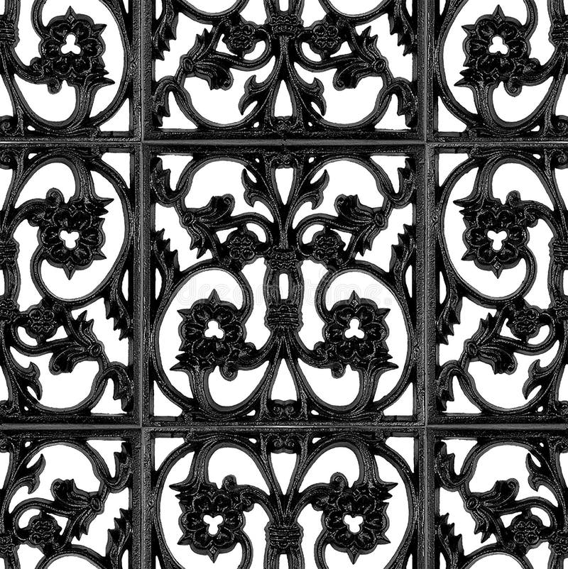 Seamless, Texture of Wrought Iron Latticework Pattern, 3D Illustration ...