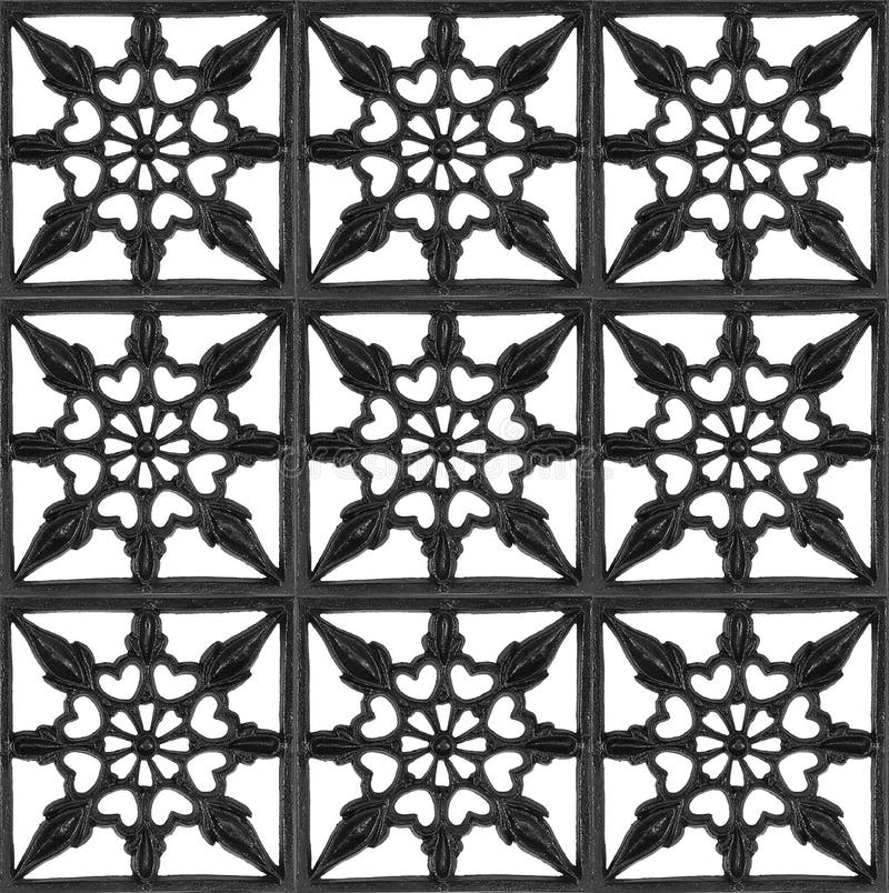 Seamless, Texture of Wrought Iron Latticework Pattern, 3D Illustration ...