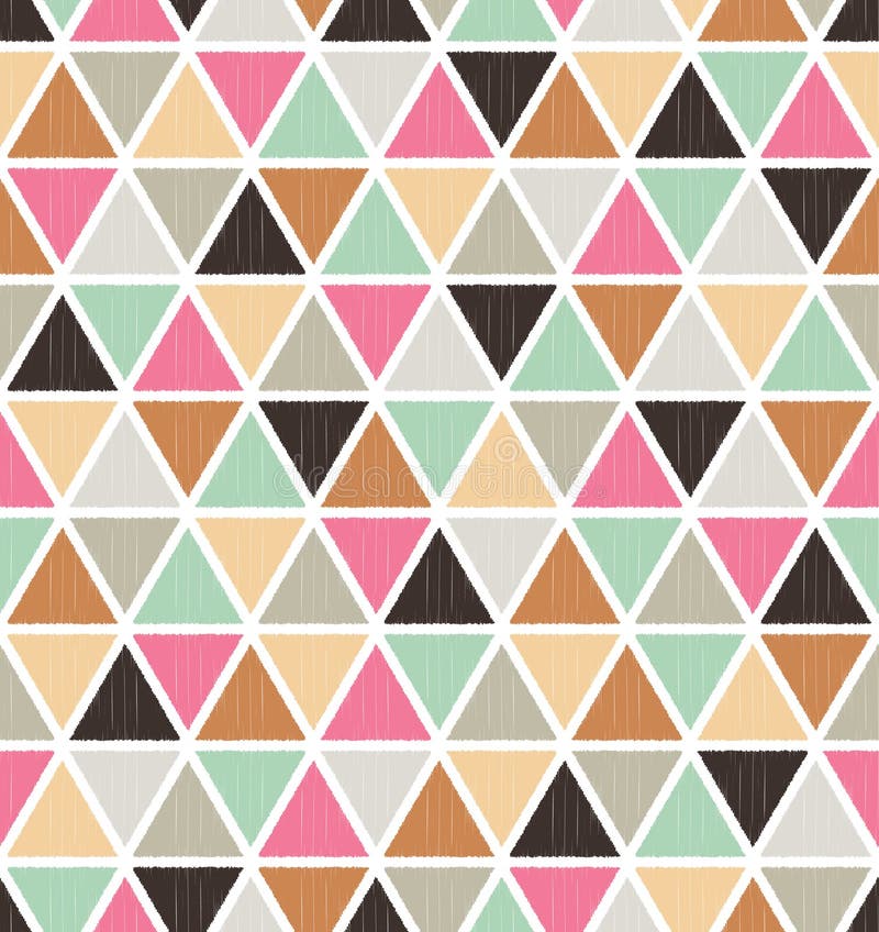 Seamless Textured Triangle Tiles Pattern Stock Vector - Illustration of ...