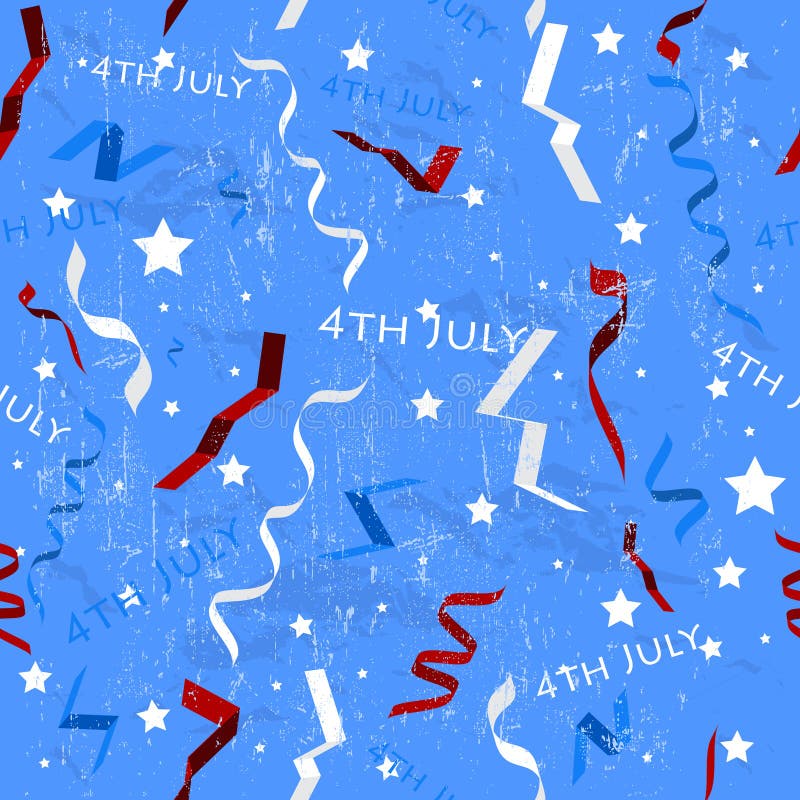 Seamless Textures USA Independence Day Symbols. Stock Vector ...