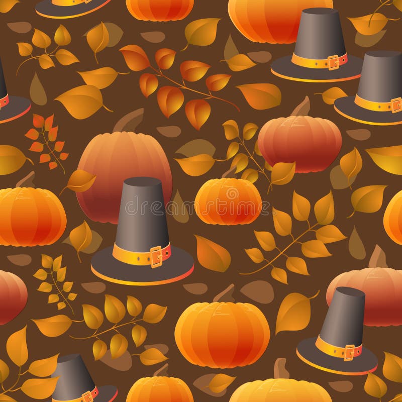 Thanksgiving Turkey Seamless Pattern Stock Vector - Illustration of ...
