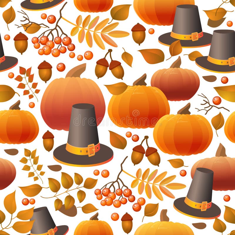 Thanksgiving Holiday Texture. Seamless Pattern. Vector Background ...