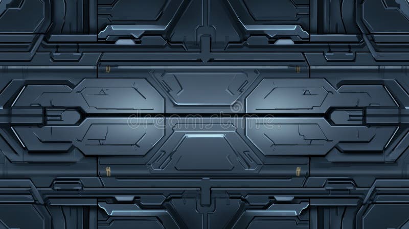 Seamless Tile Design Featuring a Spaceship S Layered Armor Structure in ...