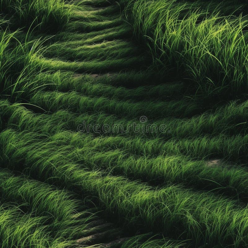 Green Fresh Grass Seamless Tile - Generative AI Stock Illustration ...