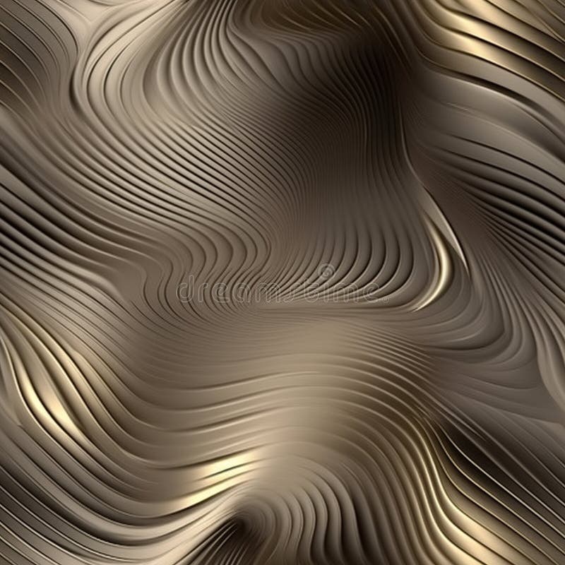 Seamless Tile of Metalic Wavy Abstract Background - Generative AI Stock ...