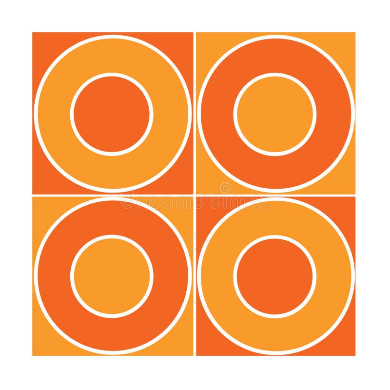 Seamless Tile with Orange Circles Stock Illustration - Illustration of ...
