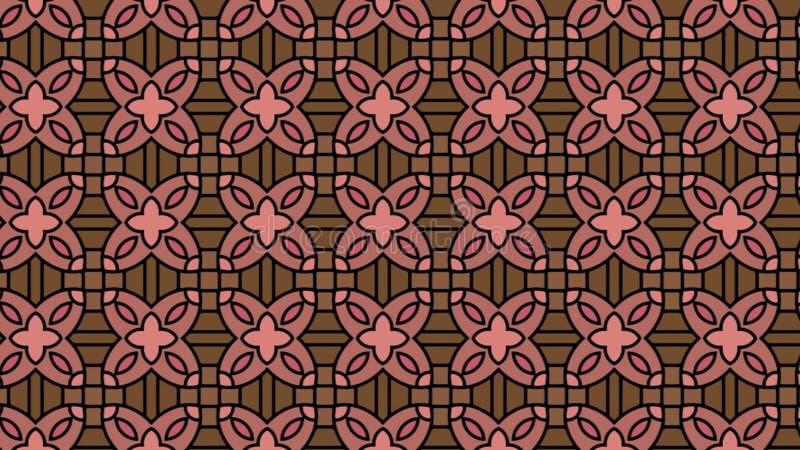Seamless Tile Pattern Animation with Floral Signs. Panning Stock Video ...