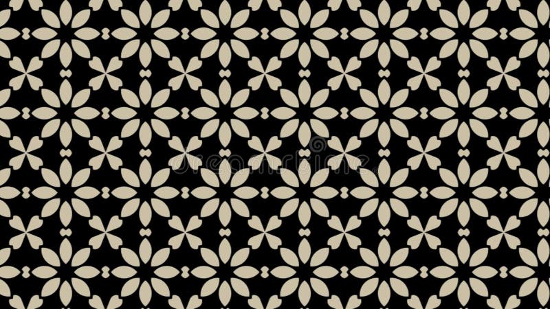 Seamless Tile Pattern Animation with Floral Signs. Panning Stock ...