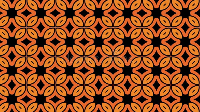 Seamless Tile Pattern Animation with Floral Signs. Panning Stock ...