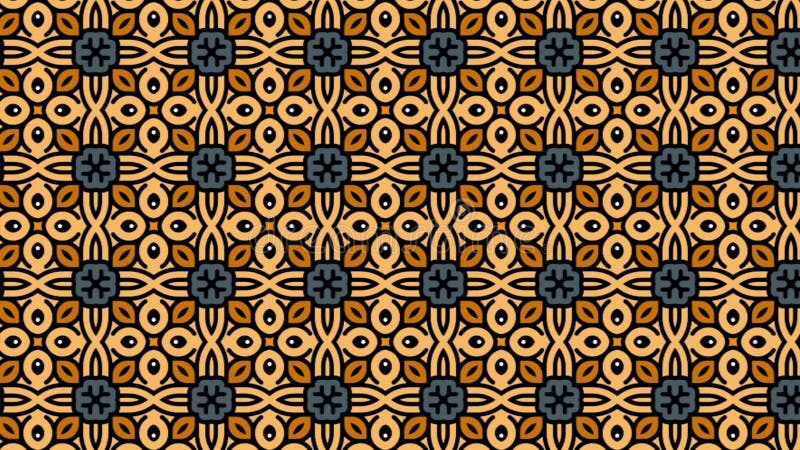 Seamless Tile Pattern Animation with Floral Signs. Panning Stock Video ...