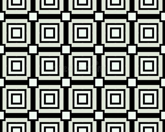 A Seamless Tile Pattern in Black and White Stock Illustration ...