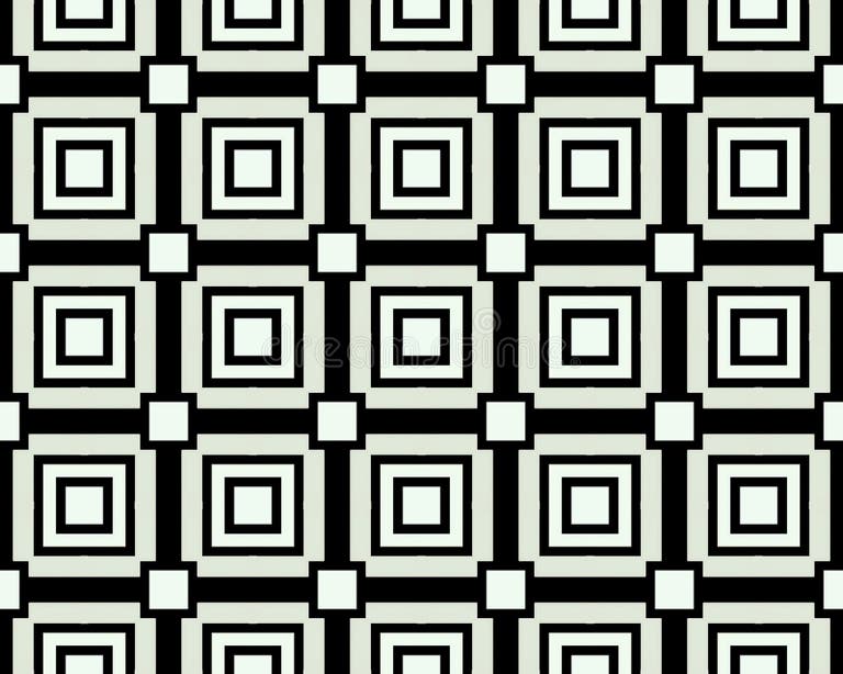 A Seamless Tile Pattern in Black and White Stock Illustration ...