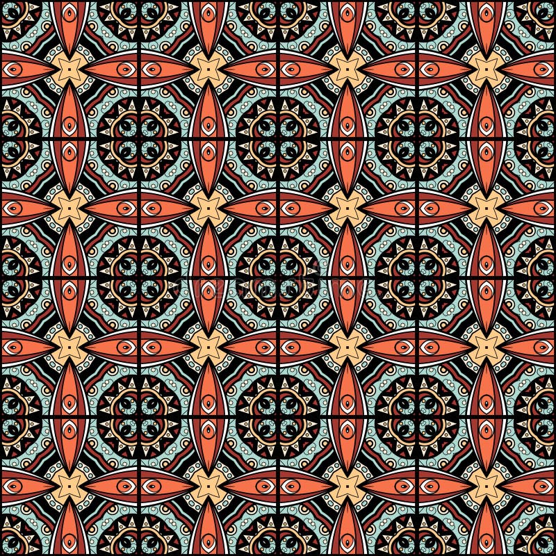 Seamless Tile Pattern, Crazy Patchwork Quilt Ornament Stock Vector ...