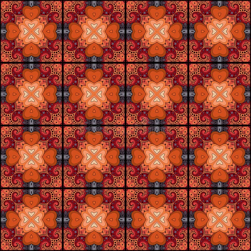 Seamless Tile Pattern, Crazy Patchwork Quilt Ornament Stock Vector ...