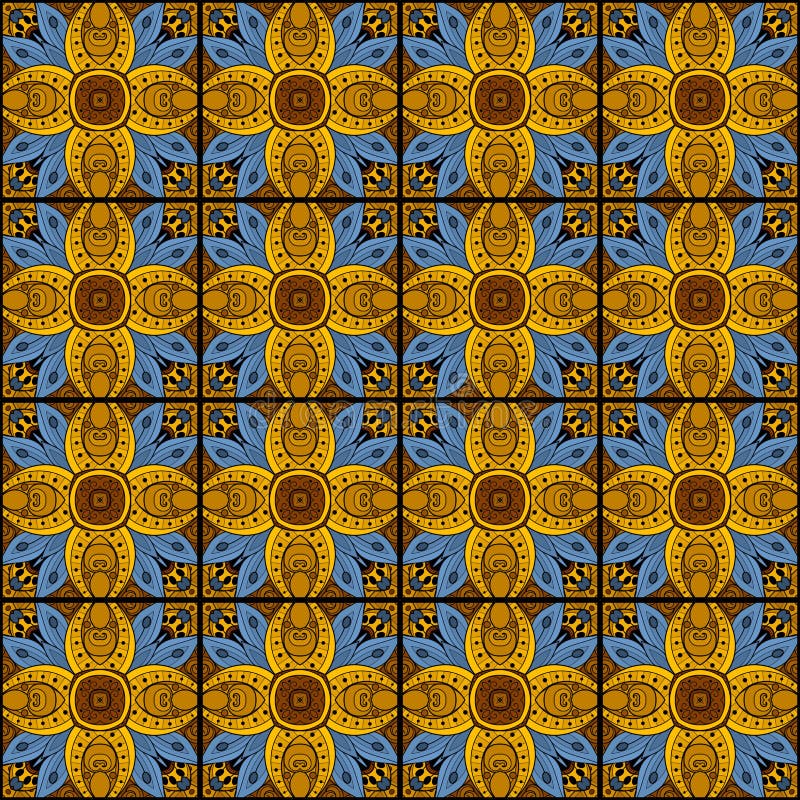 Seamless Tile Pattern, Crazy Patchwork Quilt Ornament Stock Vector ...