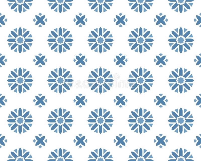 Seamless Tile Pattern Illustration with Big and Small Rounds Stock ...