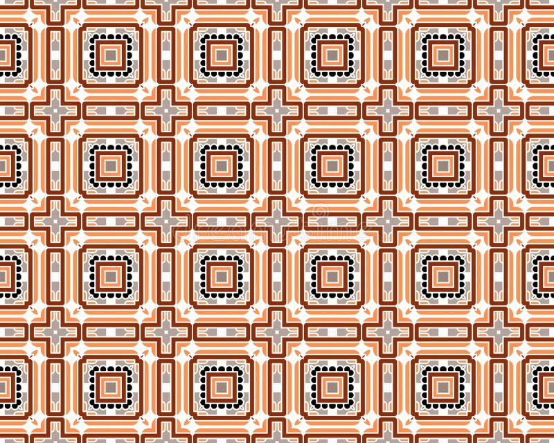 Seamless Tile Pattern Illustration with Crosses and Squares Stock ...