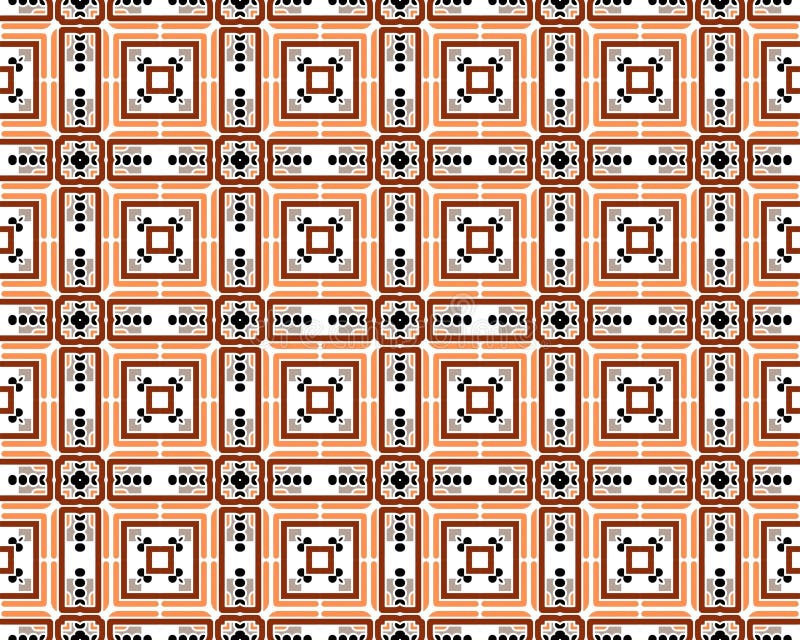 Seamless Tile Pattern Illustration with Crosses and Squares Stock ...
