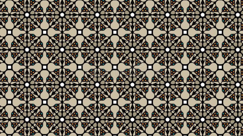 Seamless Tile Pattern Mostly in the Shade of Black. Panning Stock Video ...