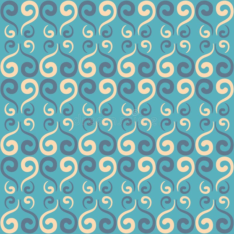 Seamless Tile Pattern in Traditional Style. Simple Abstract Spiral ...