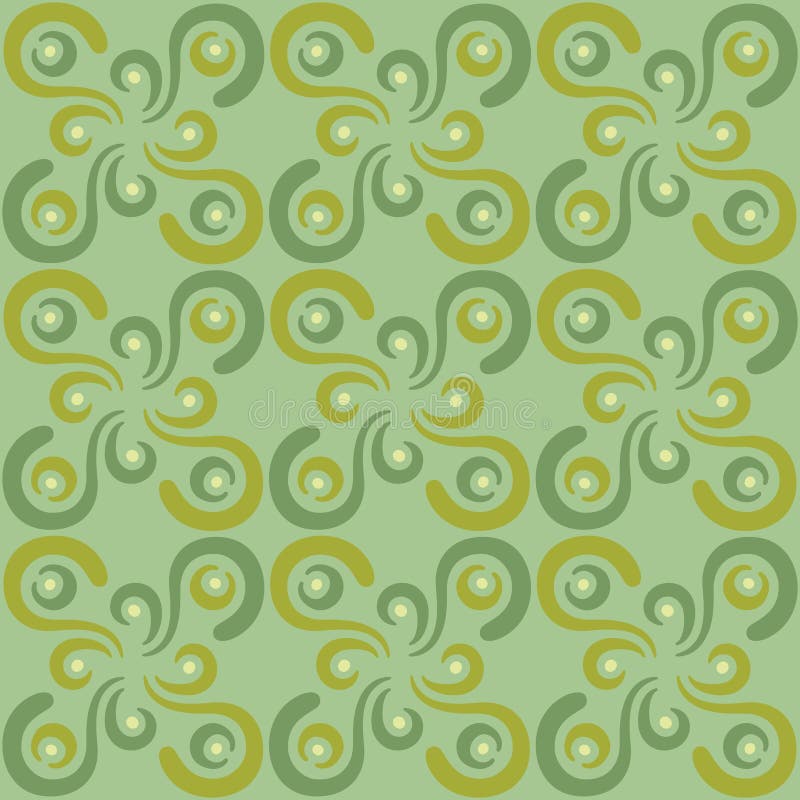 Seamless Tile Pattern in Traditional Style. Simple Abstract Spiral ...