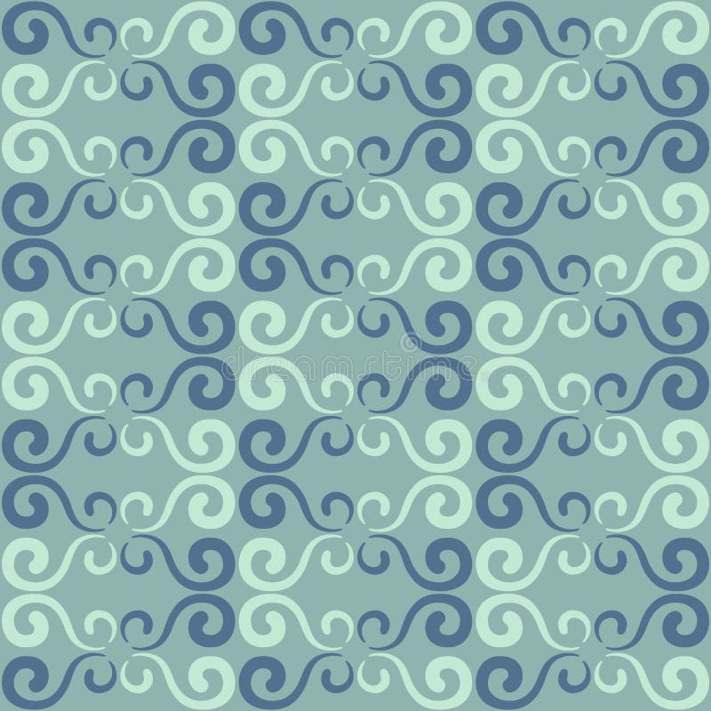 Seamless Tile Pattern in Traditional Style. Simple Abstract Spiral ...
