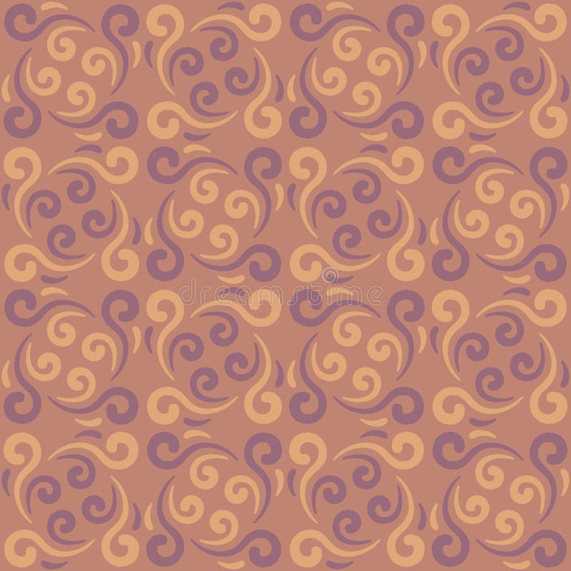 Seamless Tile Pattern in Traditional Style. Simple Abstract Spiral ...