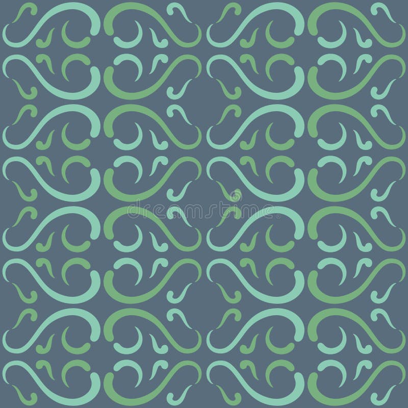 Seamless Tile Pattern in Traditional Style. Simple Abstract Spiral ...