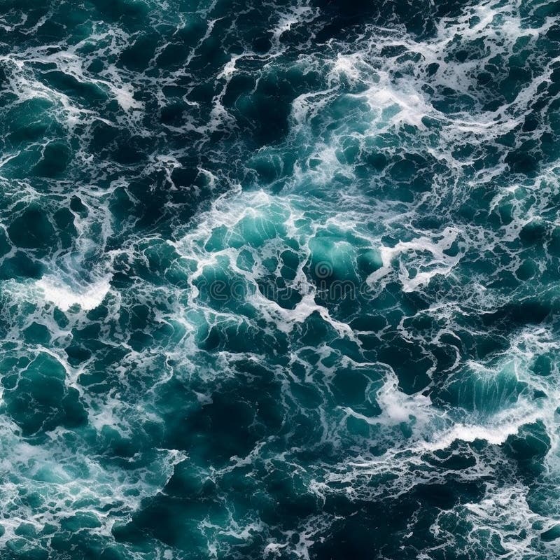 Seamless Tile of Turbulent Ocean Water - Generative AI Stock ...