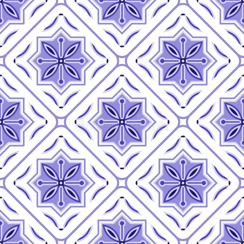 Seamless Tile Pattern Vector. Abstract Floral Background Stock Vector ...