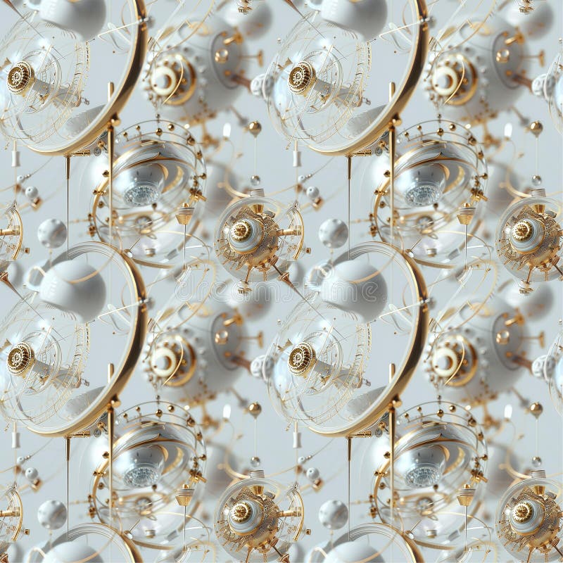 Seamless, Tileable Abstract Geometric Structures and Mechanisms. Stock ...