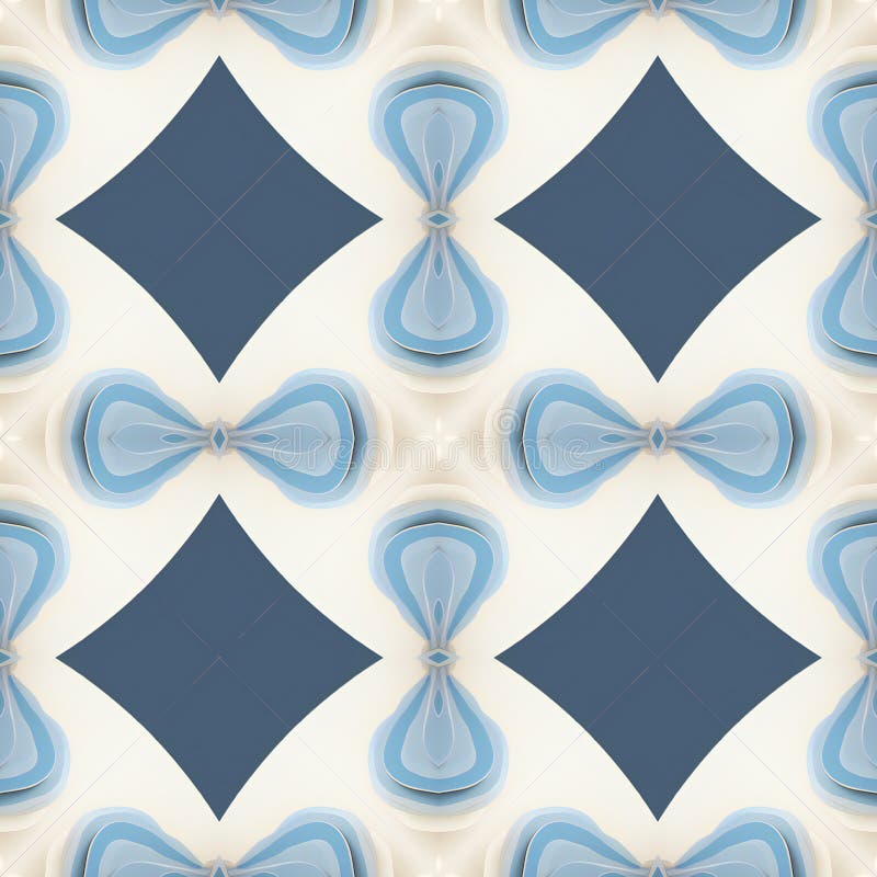 Seamless Tileable Abstract Pattern in Blue and Beige Colors Stock ...