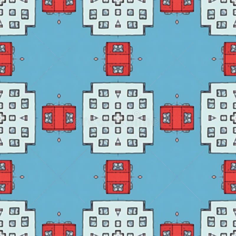 Seamless Tileable Geometric Pattern Based on Repetitive Simple Forms ...