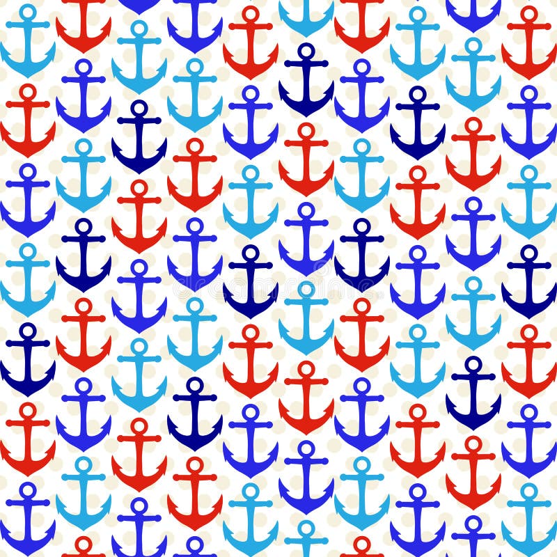 Seamless Tileable Nautical Themed Vector Background or Wallpaper Stock ...