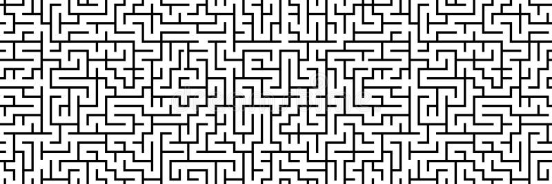 Seamless Panorama Maze Pattern As a Banner Stock Illustration ...