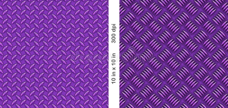 Set of 2 Diamond Metal Plate Designs. Seamless Patterns. Stock ...