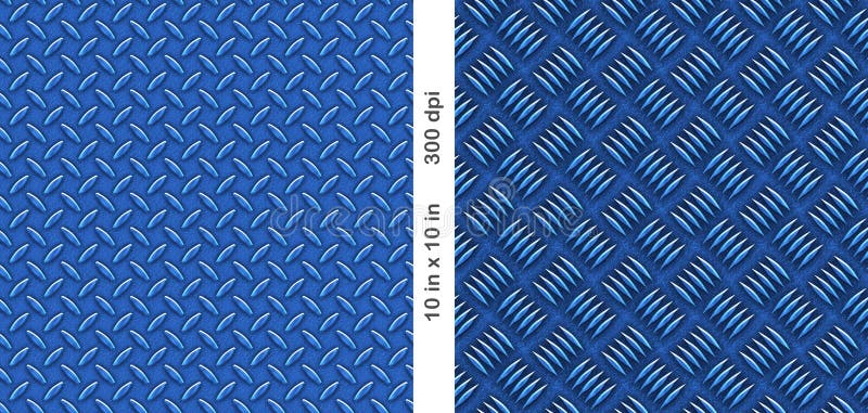 Set of 2 Diamond Metal Plate Designs. Seamless Patterns. Stock ...