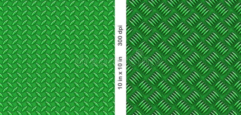 Set of 2 Diamond Metal Plate Designs. Seamless Patterns. Stock ...