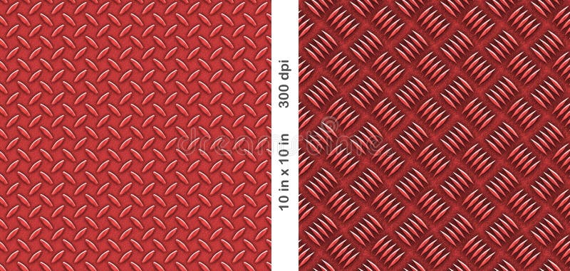 Set of 2 Diamond Metal Plate Designs. Seamless Patterns. Stock ...