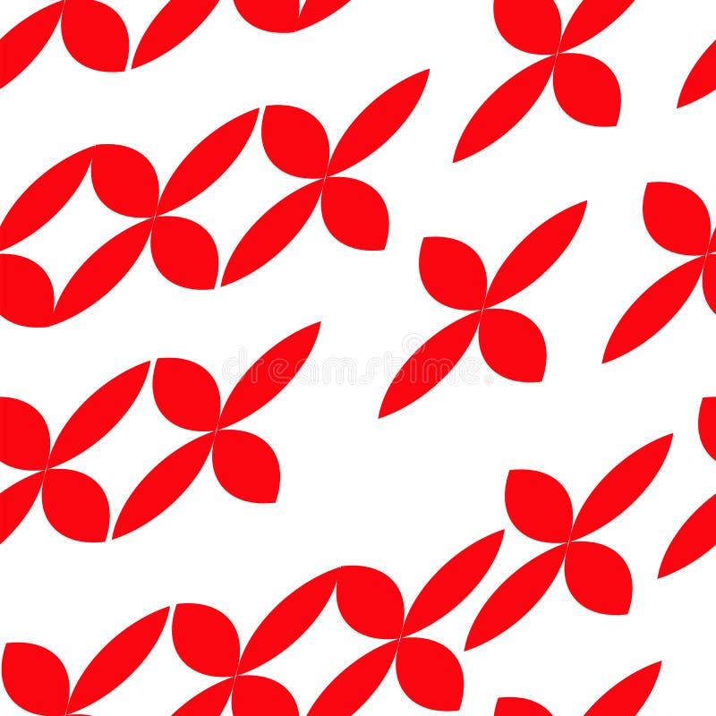 Seamless Tileable Pattern with Abstract Red Shapes Stock Vector ...