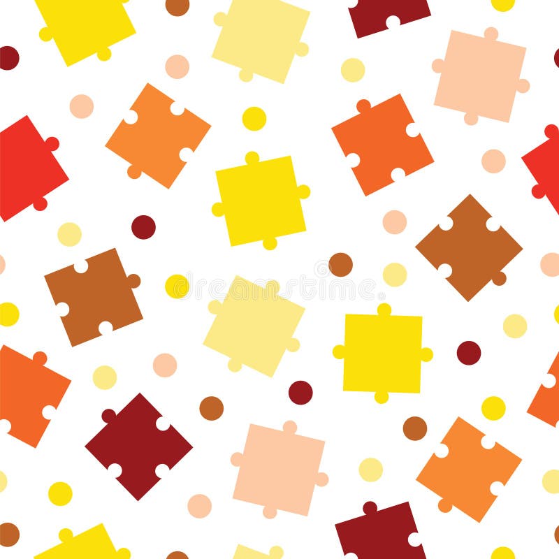 Seamless Tileable Pattern with Puzzle Pieces Vector Stock Vector ...