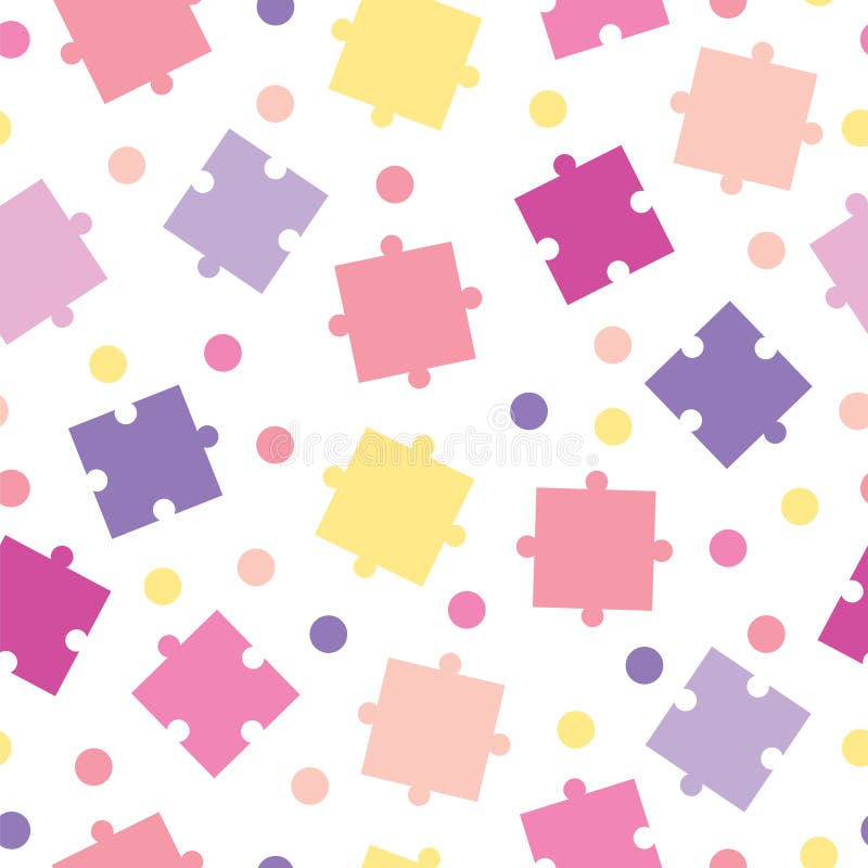 Seamless Tileable Pattern with Puzzle Pieces Vector Stock Vector ... Seamless Tileable Pattern with Puzzle Pieces Vector Stock Vector ...