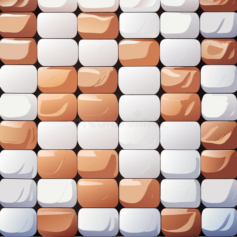 Seamless Tileable Pattern with Rounded Rectangles Stock Illustration ...