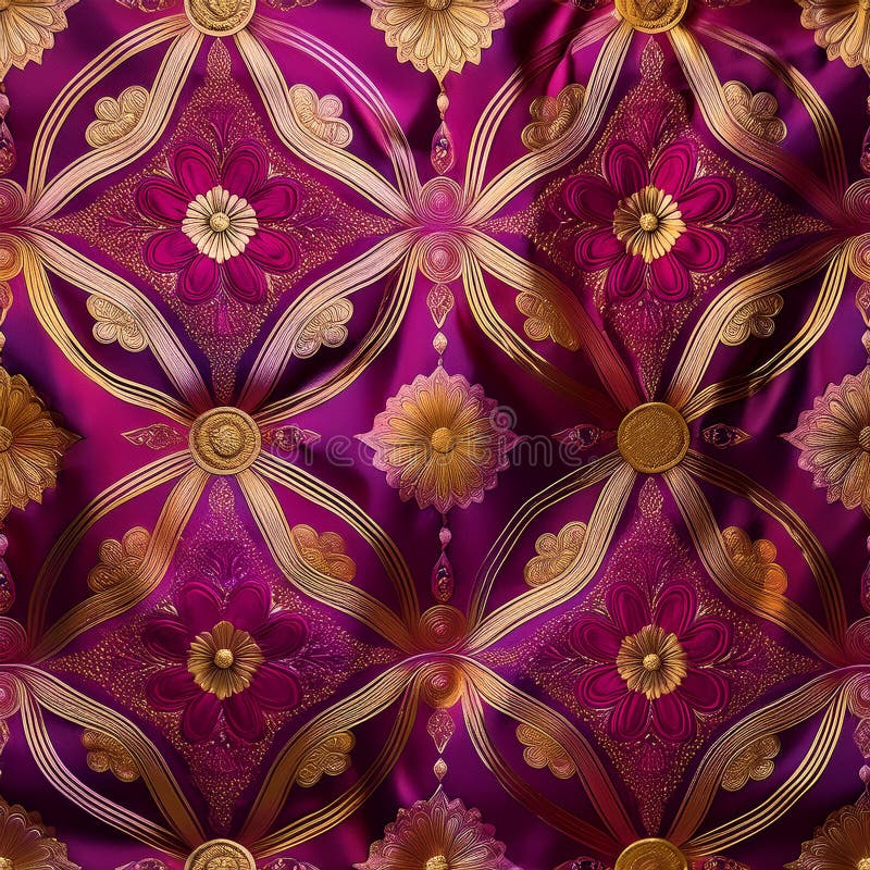 Seamless Tileable Pattern of a Smooth Indian Sari Stock Illustration ...