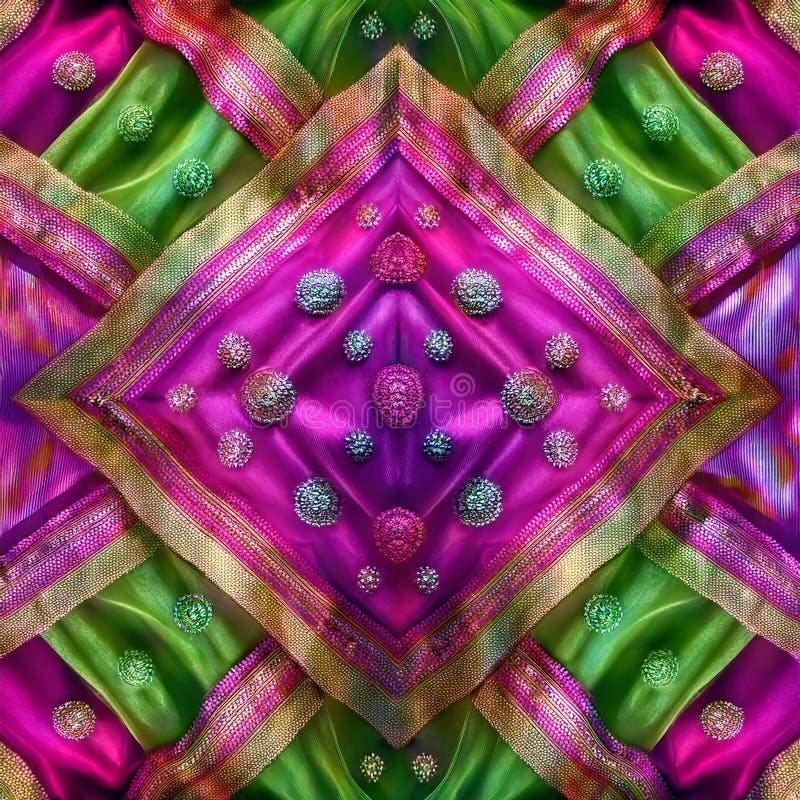 Seamless Tileable Pattern of a Smooth Indian Sari Stock Illustration ...